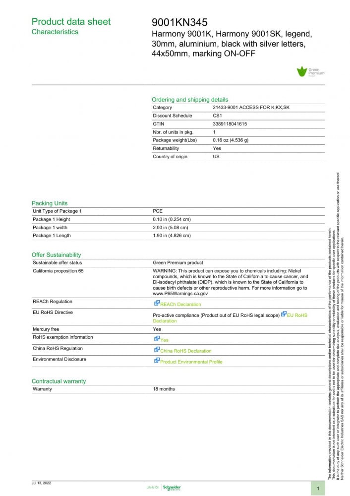 9001KN345 technical document preview