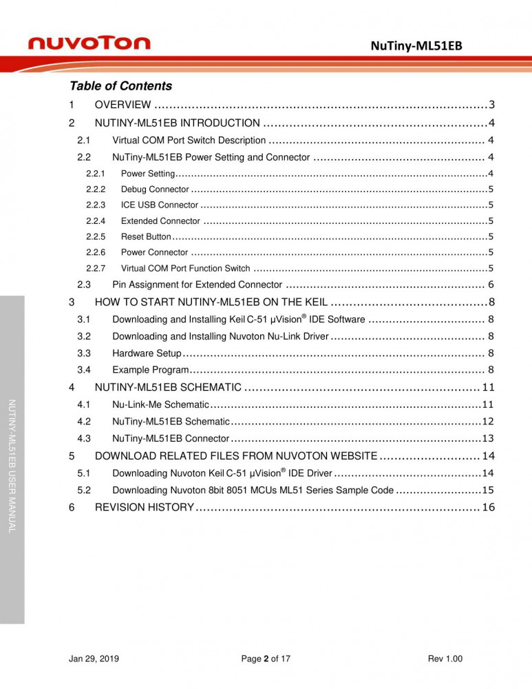 NuTiny-ML51EB manual page 2