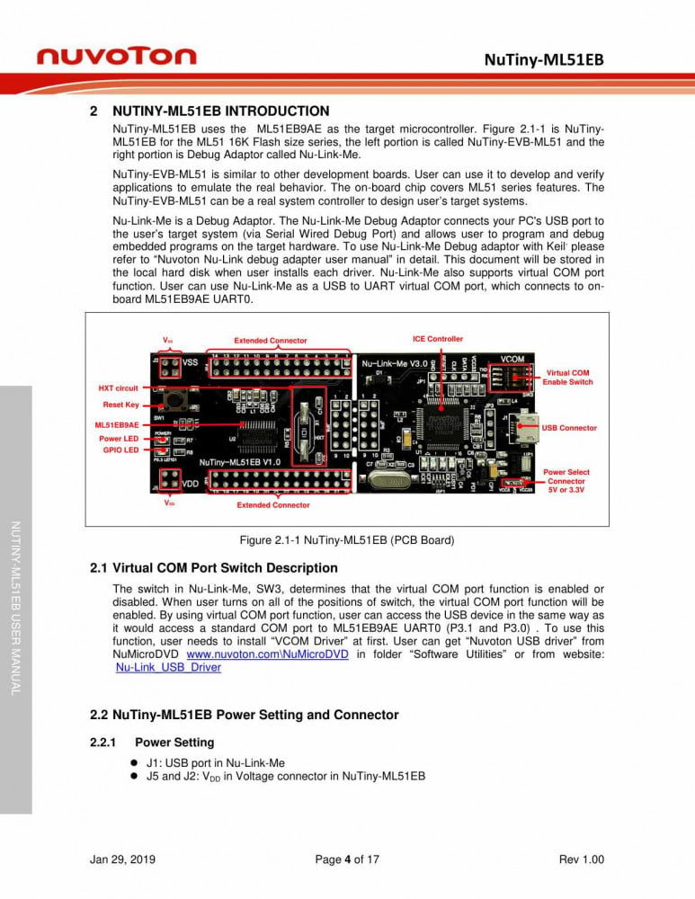 NuTiny-ML51EB manual page 4