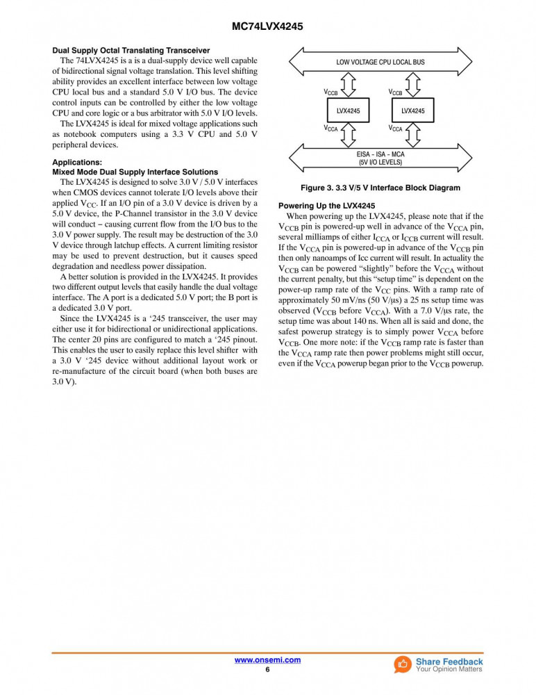 MC74LVX4245 technical document, page 6