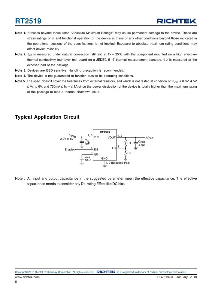 RT2519 datasheet page 6