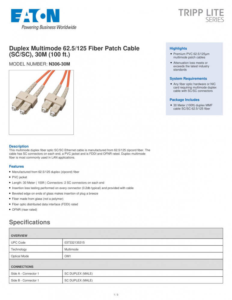 N306-30M technical document page 1