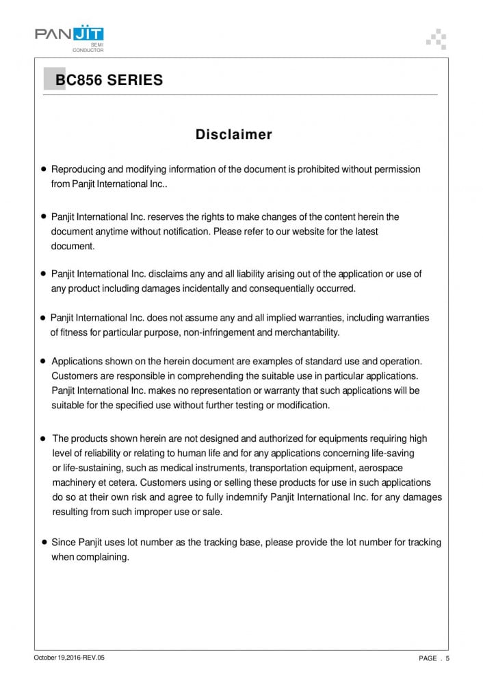 BC857C datasheet page 5