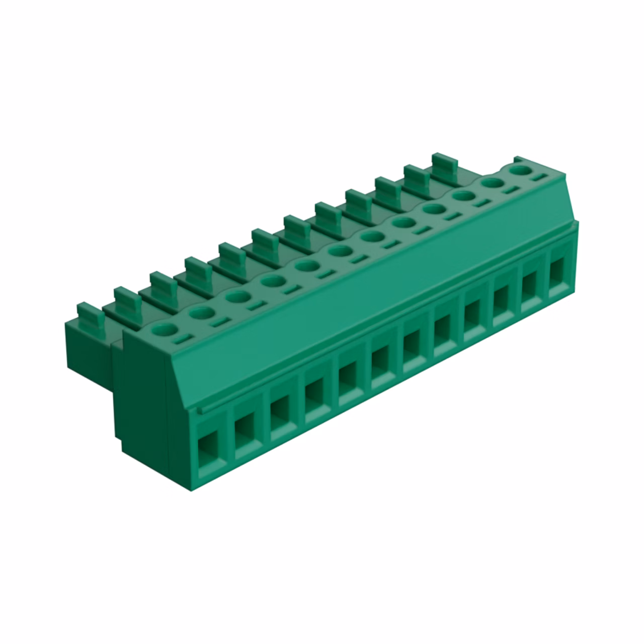 3.81mm Pitch Eurostyle Horizontal Plug, Green Housing, 12 Circuits for sale