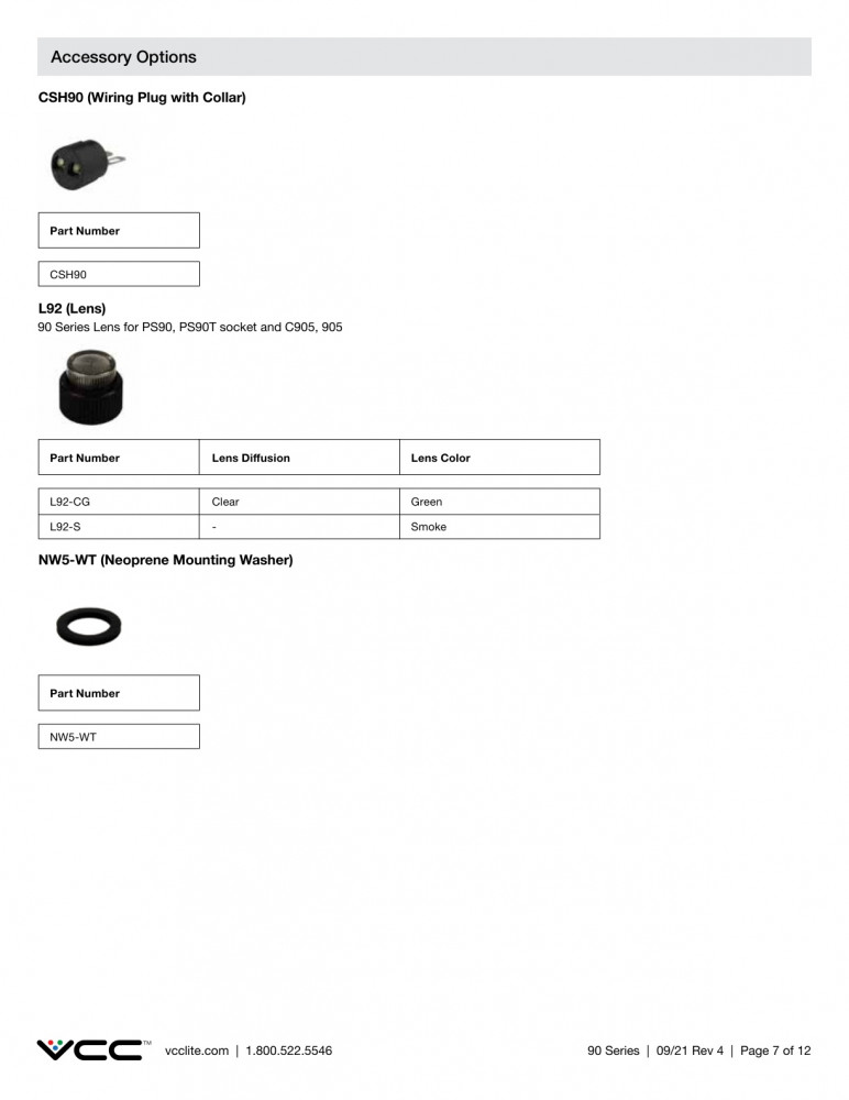 VCC 90 Series datasheet page 7