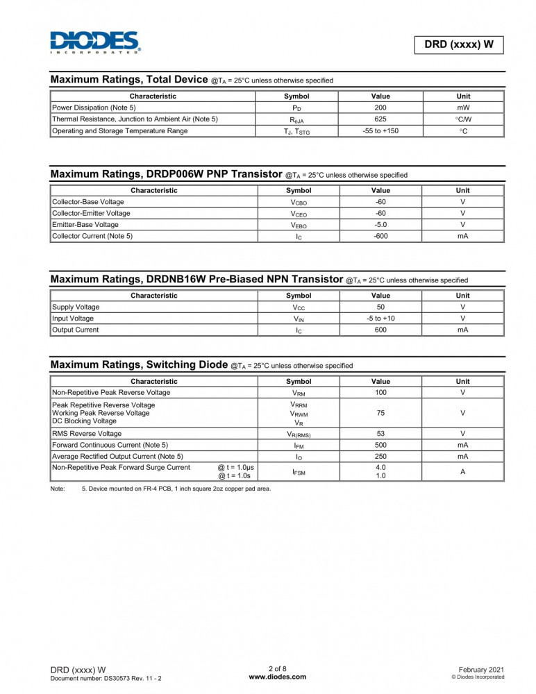 DRDNB16W-7 datasheet, page 2