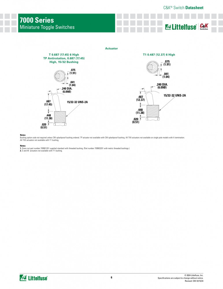 7101SYZQE datasheet page 6