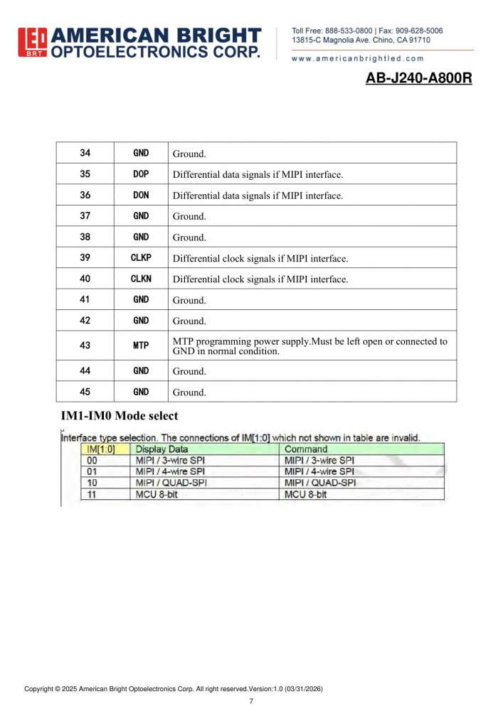AB-J240-A800R datasheet page 7