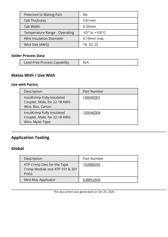 MOLEX 190050004 product document image 3
