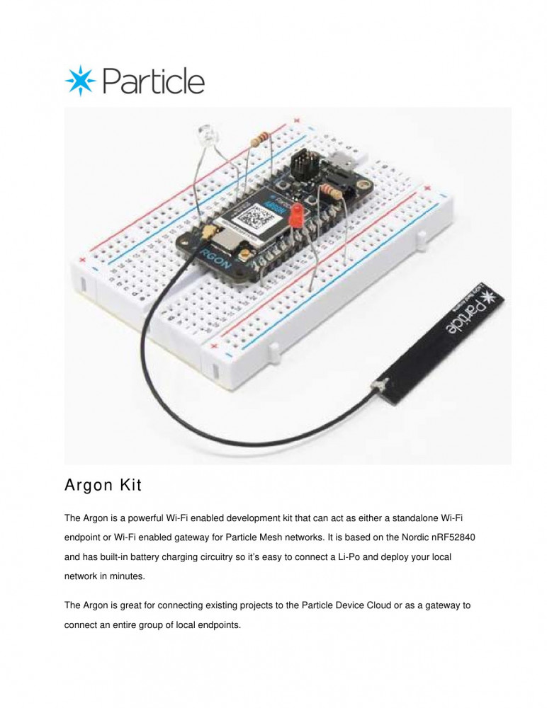 Particle Argon documentation page 1