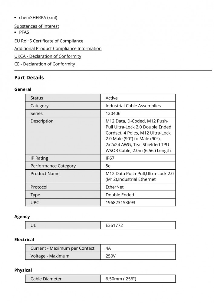 MOLEX 1204061038 technical drawing, page 2