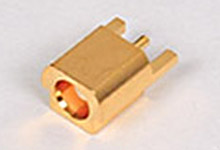 MCX Jack, Straight, PCB Receptacle, Edge Mount, Solder, Brass Body, Gold (Au) Flash Plating, Tape and Reel, 50 Ohms for sale