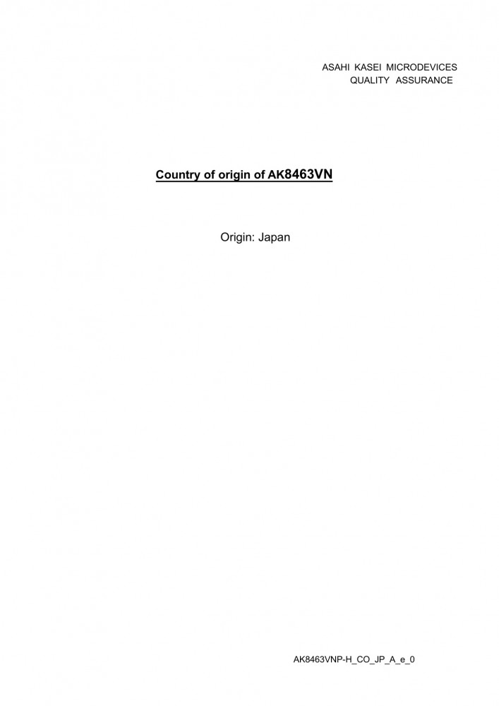 AK8463VN quality document, page 10