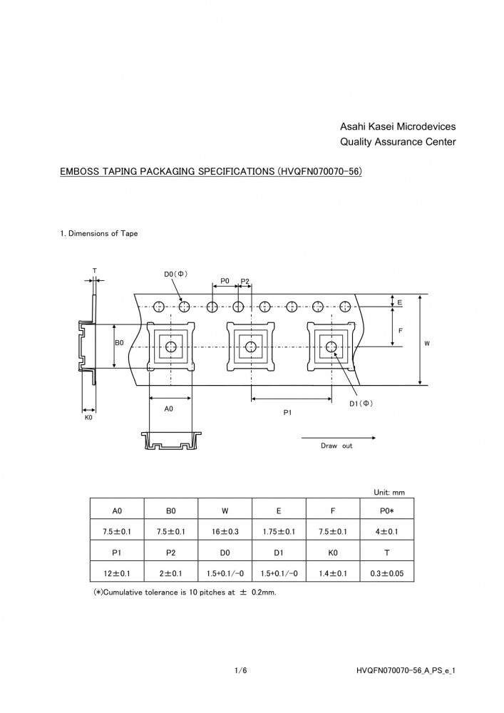 AK8463VN quality document, page 2