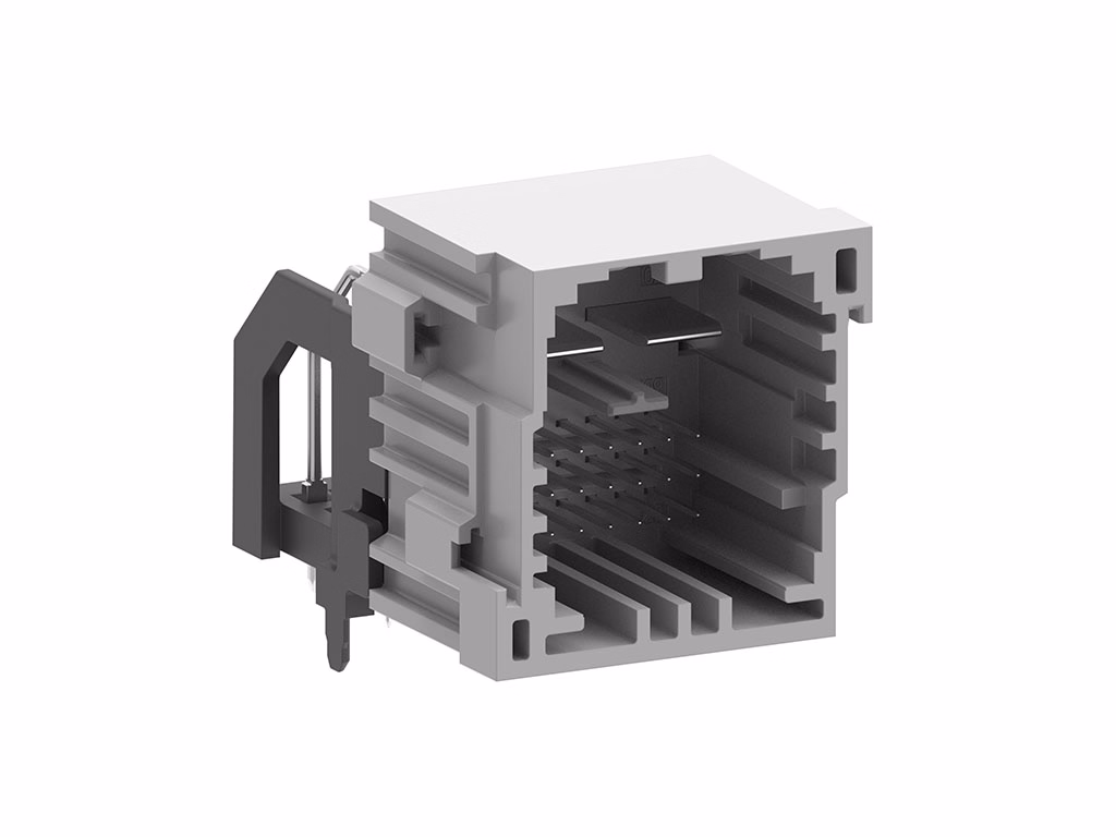 stAK50h Right-Angle Hybrid Header, 23 Circuits, Key 3, Gray, Tube for sale