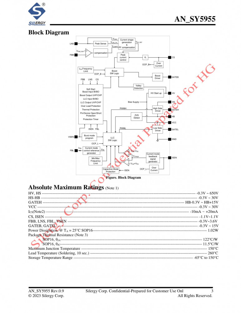 SY5955FFP datasheet page 3
