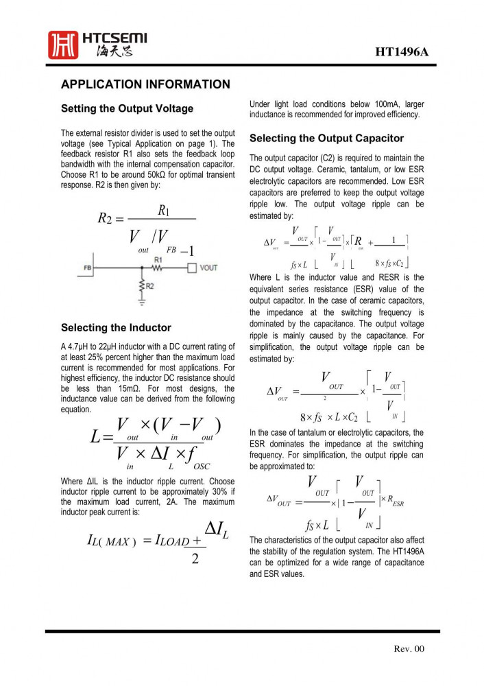 HT1496ARTZ datasheet page 8