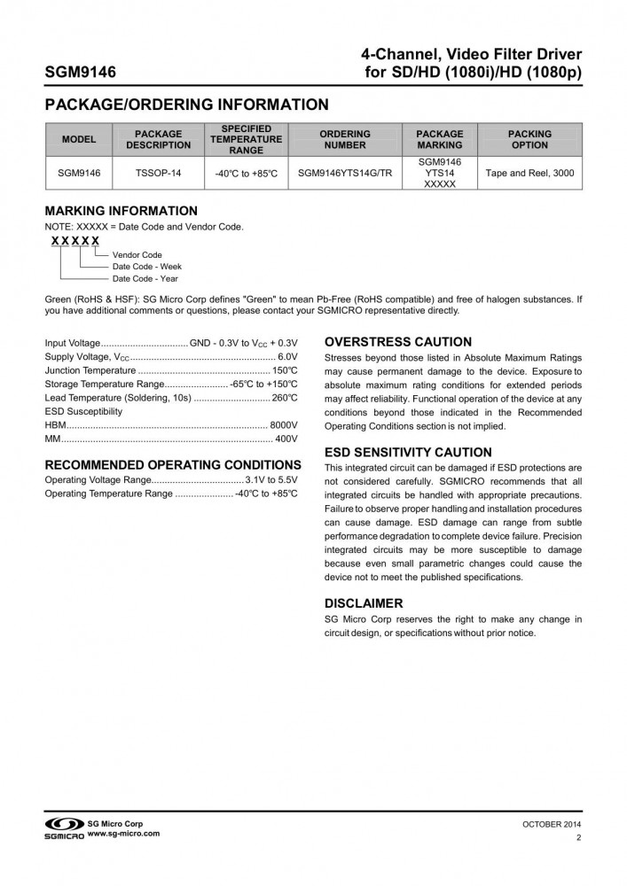 SGM9146 datasheet page 2