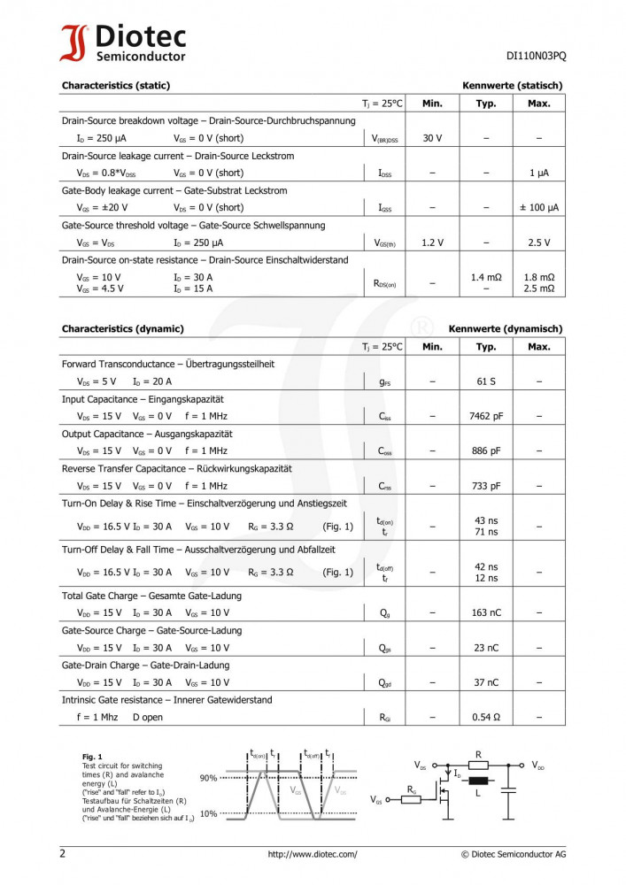 DIOTEC DI110N03PQ-AQ datasheet page 2