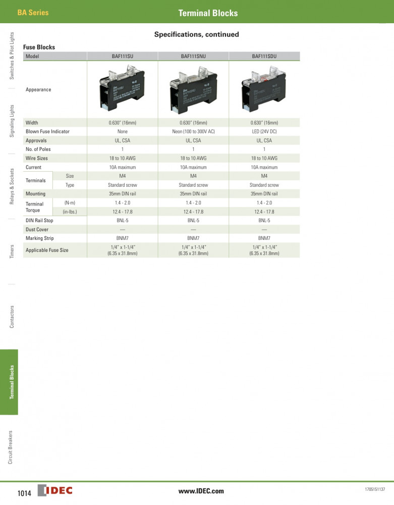 IDEC BA Series technical document page 2