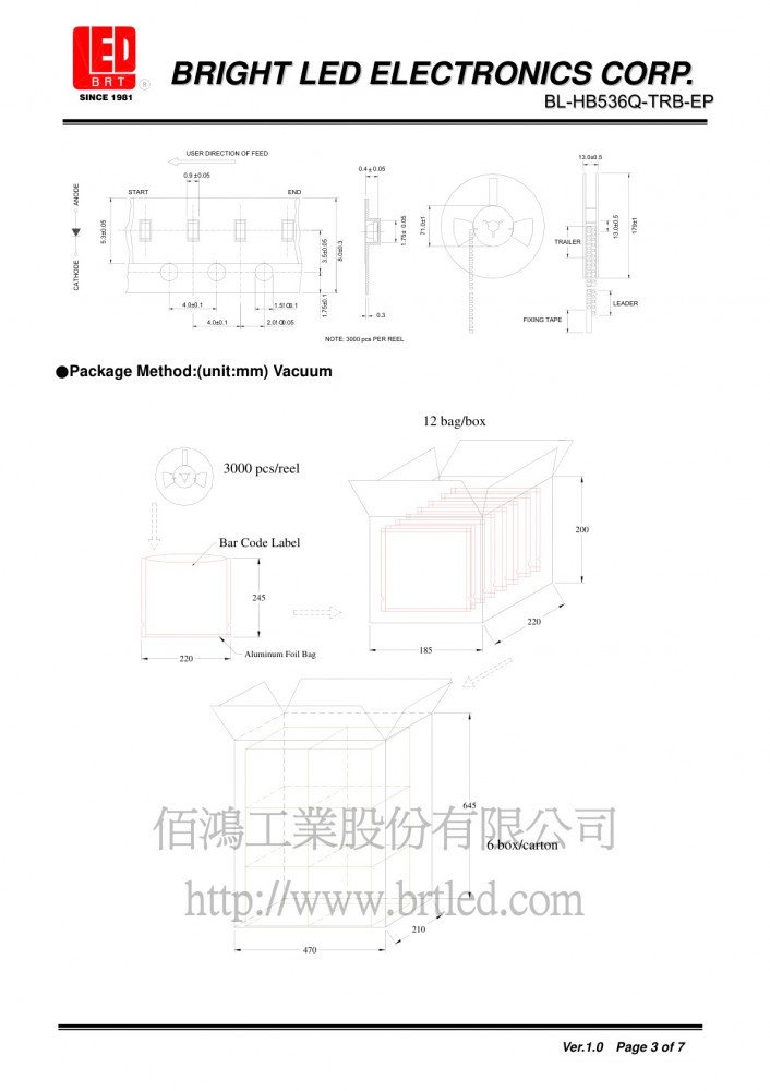 BL-HB536Q-TRB-EP datasheet page 3
