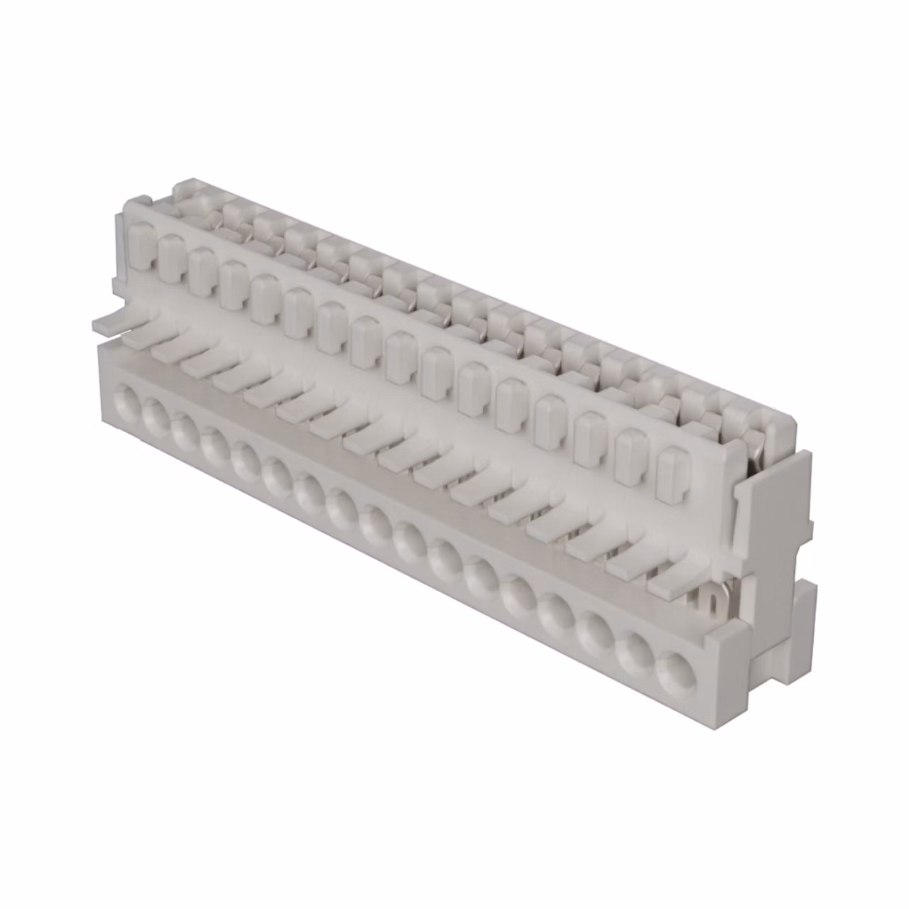 Appli-Mate RAST 2.5 IDT Housing, 2.50mm Pitch, with Side Latches, Female, 17 Circuits, Position Keys A & R Removed, Polarizing Ribs Between 1/2 and 15/16 for sale