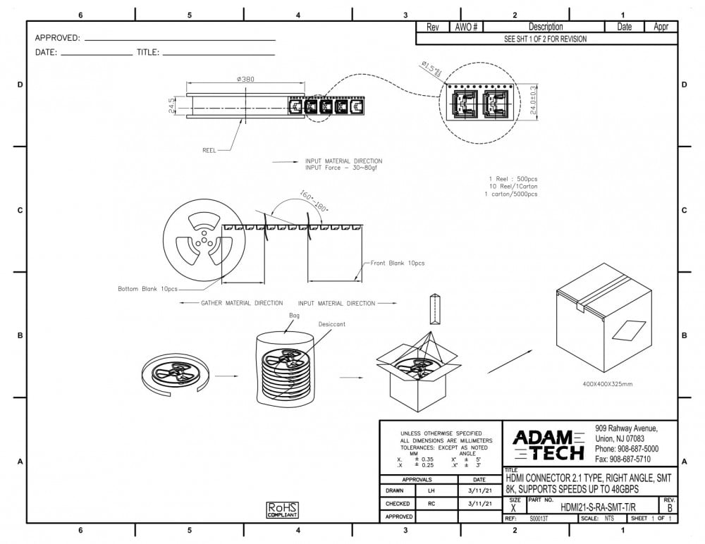 ADAM TECH HDMI21-S-RA-SMT-TR product drawing page 2