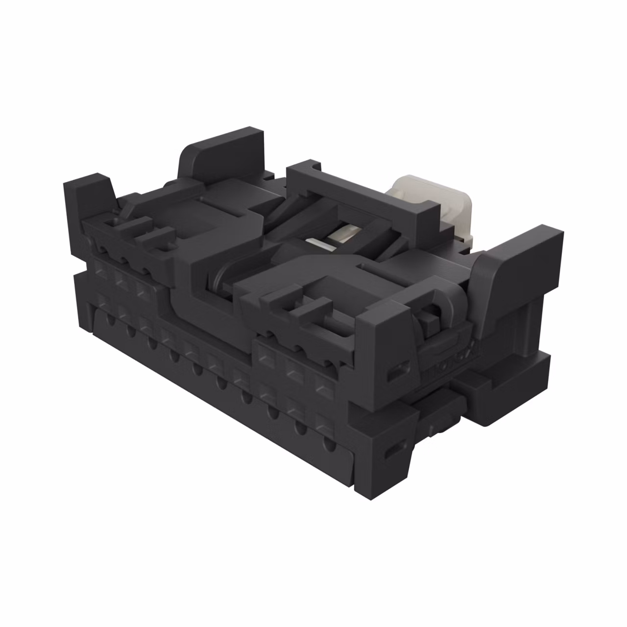 PROPOSED REPLACEMENT: MINI50 GEN II UNSEALED RECEPTACLES (206523 SERIES);  Mini50 Unsealed Receptacle, Dual Row, Bridged, with CPA, 16 Circuits, EcoPaXX Resin, Polarization Option C, Dark Gray for sale