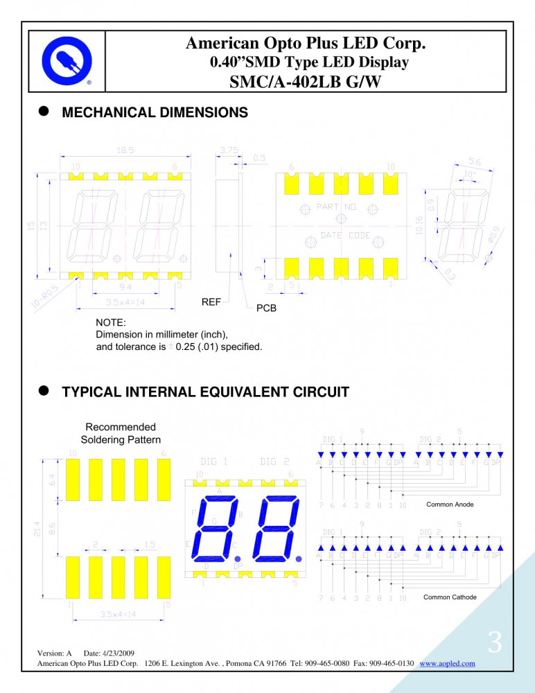 SMA402LB datasheet page 3