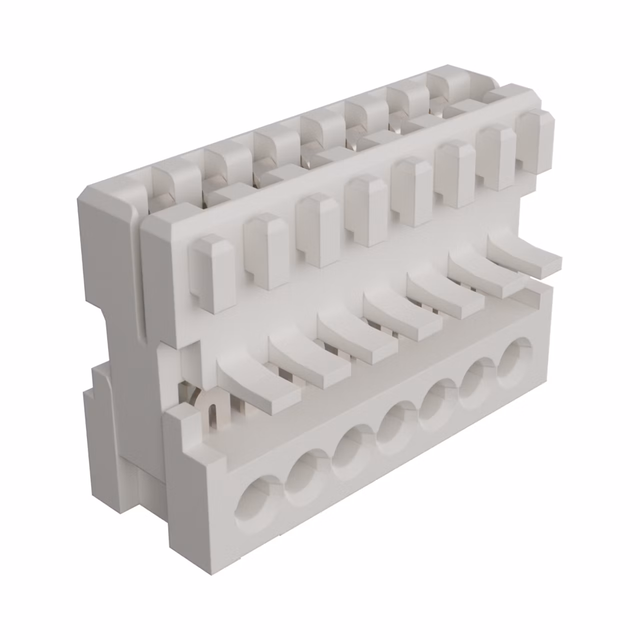 RAST R5 Female Connector, 5.00mm Pitch, 6.0A, 2 Circuits, No Position or Code Keys, Open Endwalls, Latch Between 1/2