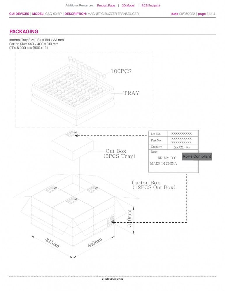 CSQ-601BP datasheet page 3