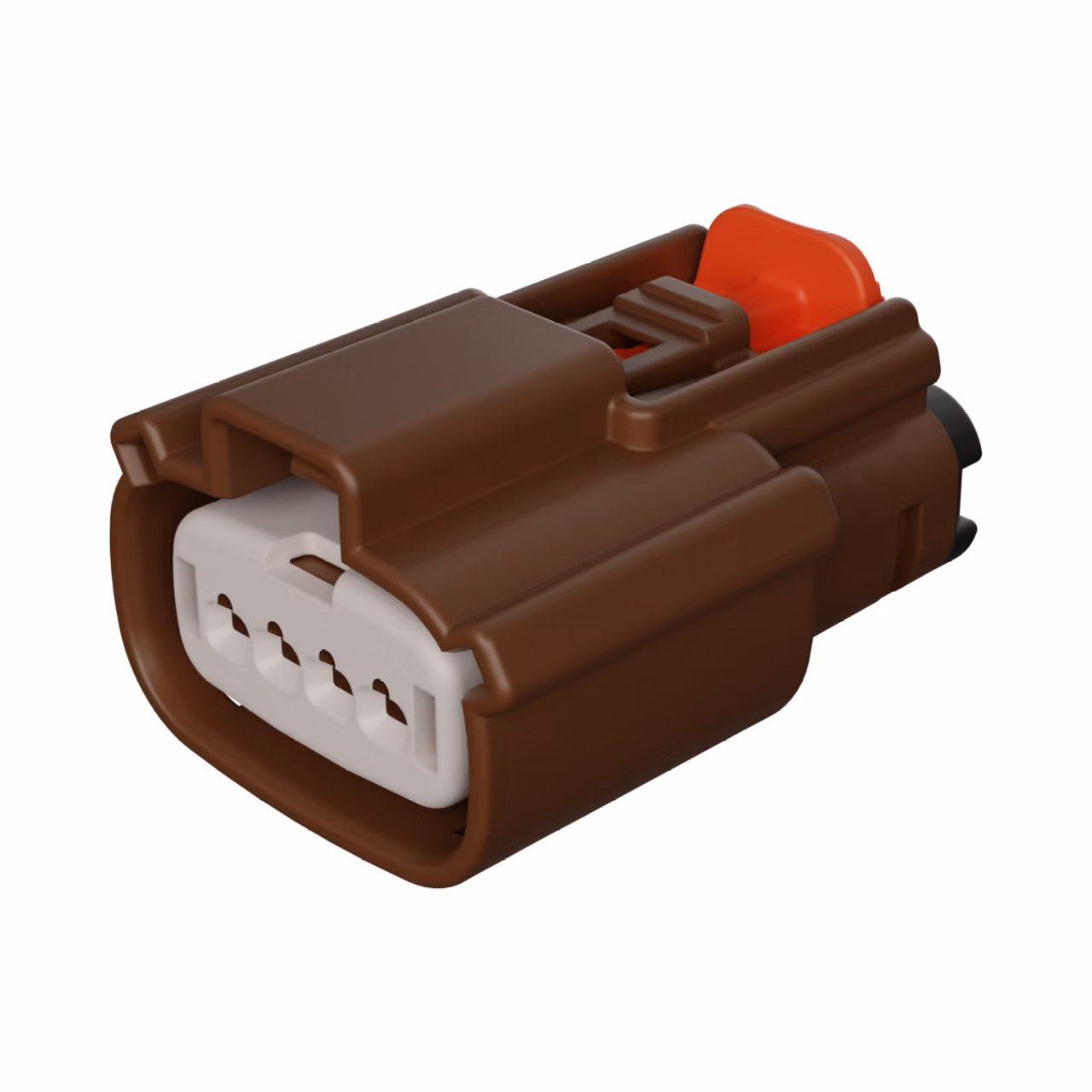 MX150 Mat-Sealed Female Connector Assembly, Single Row, 4 Circuits, Keying Option C, with Connector Position Assurance, Brown; For USCAR Compliance, Use Alternate Part Number: 334710464 for sale