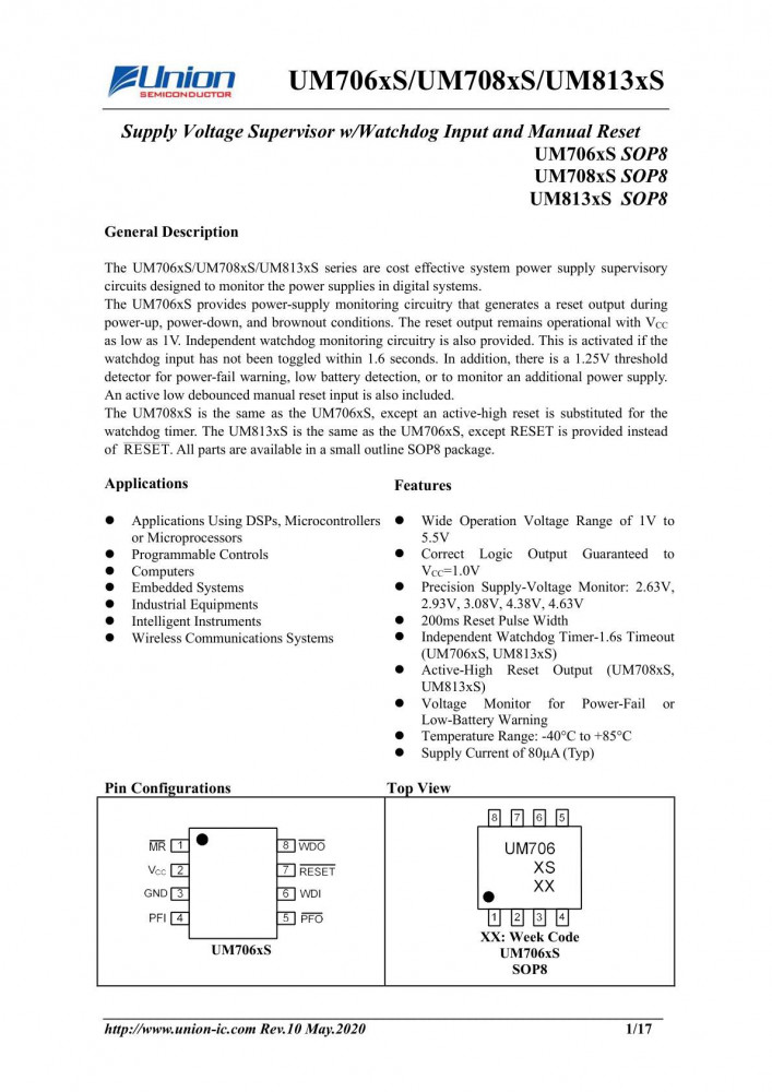 UM706SS datasheet page 1