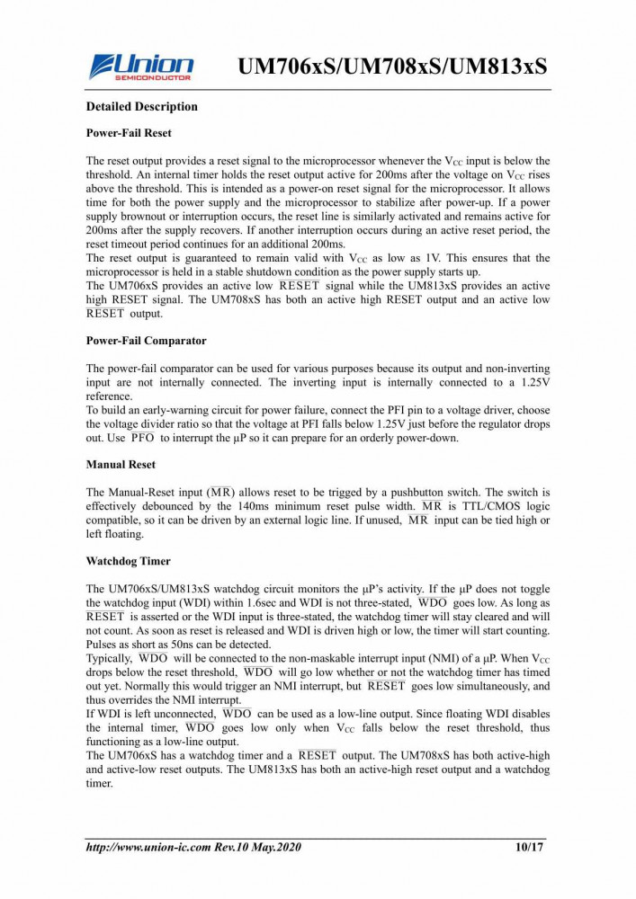UM706SS datasheet page 10