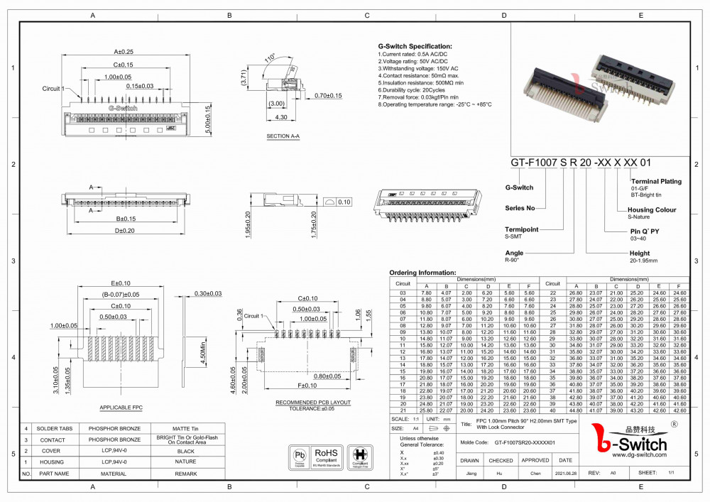 GT-F1007SR20-25S0101 product document