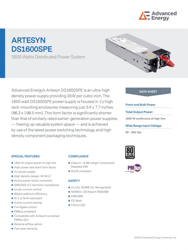 DS1600SPE-3 datasheet page 1