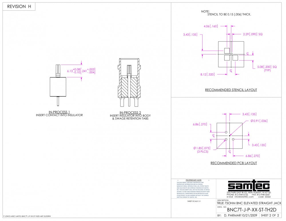 Samtec BNC7T-J-P-HN-ST-TH2D technical drawing page 2
