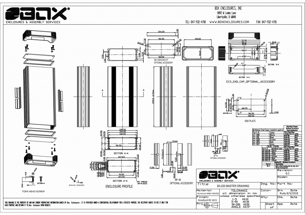 B3-220 technical drawing preview