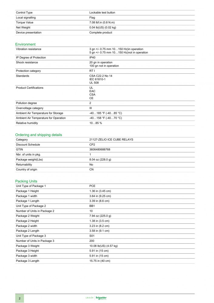 RXG12FD technical document page 2