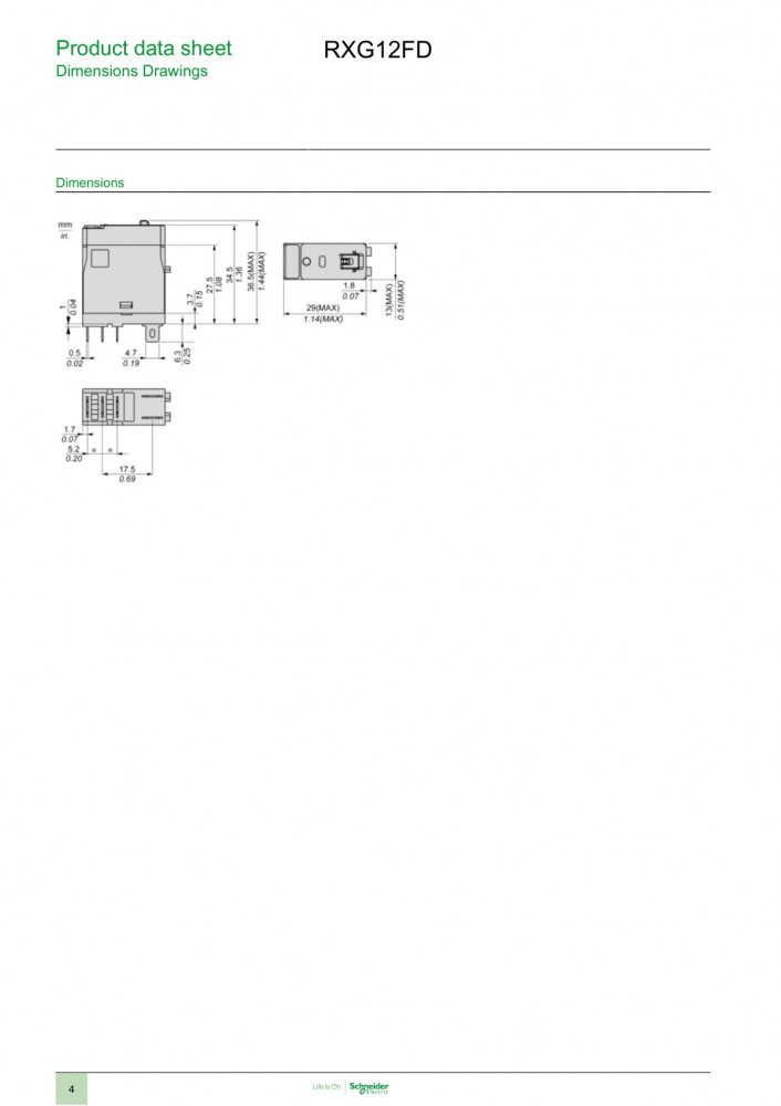RXG12FD technical document page 4