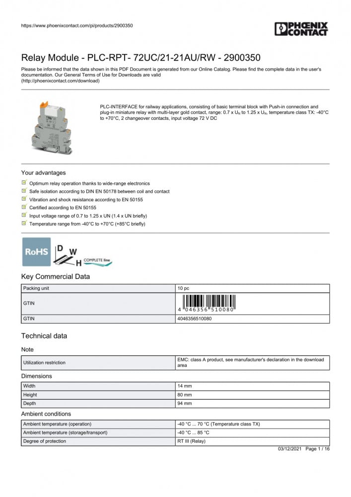 2900350 technical document page 1