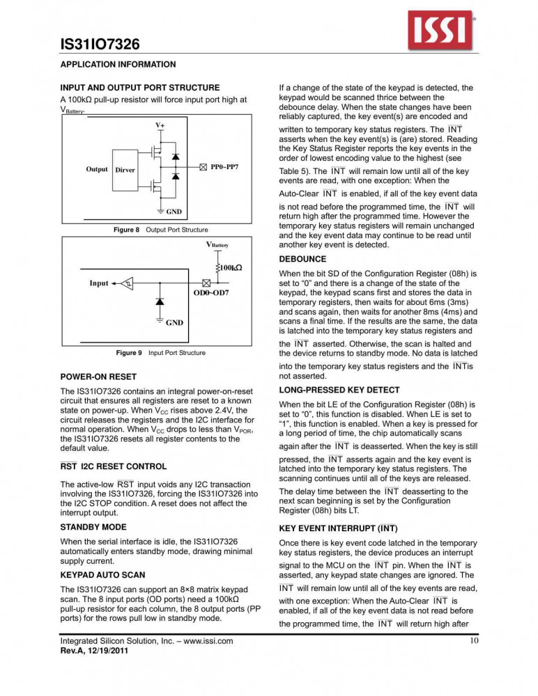IS31IO7326 datasheet page 10