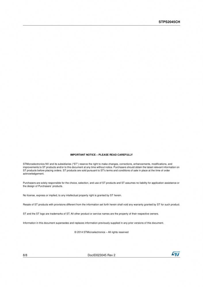 STPS2045CH datasheet page 8