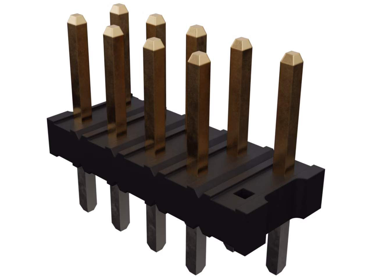 2.00mm Pitch Milli-Grid Header, Vertical, Through Hole, 10 Circuits (void at circuit 10), 0.38µm Gold (Au) Plating, Mating Pin Length 4.00mm, Tail Length 2.60mm, Tray, Lead-Free for sale