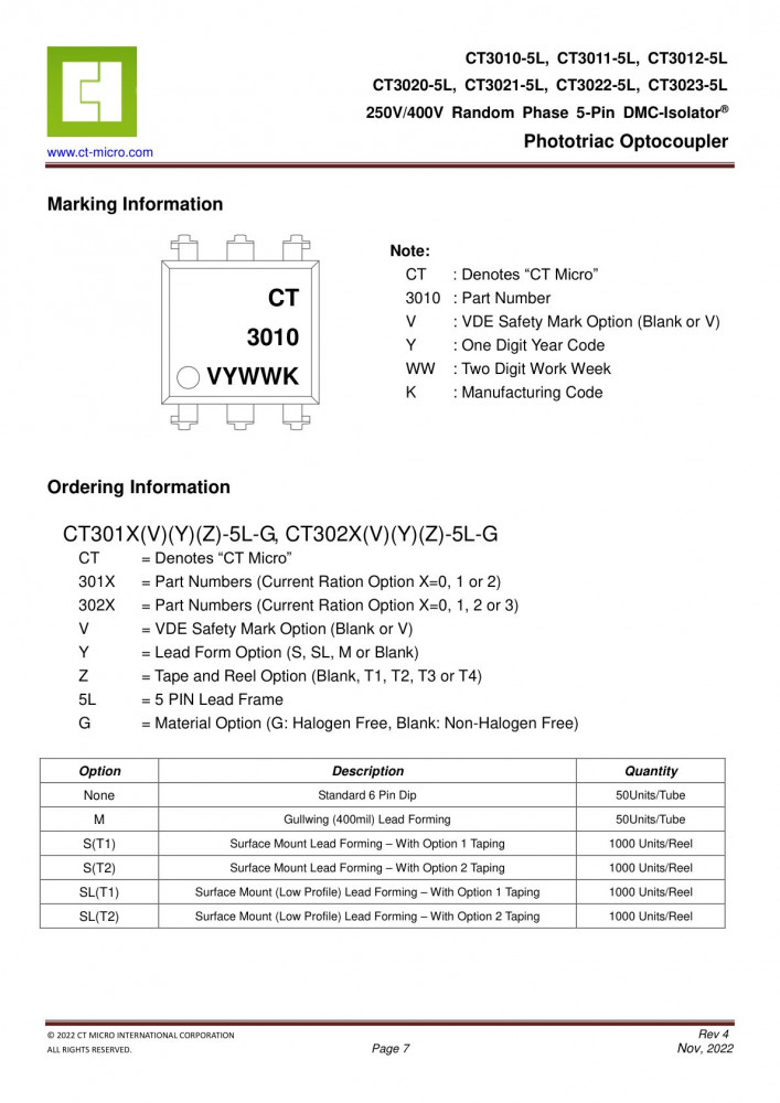 CT3010-5L datasheet page 7
