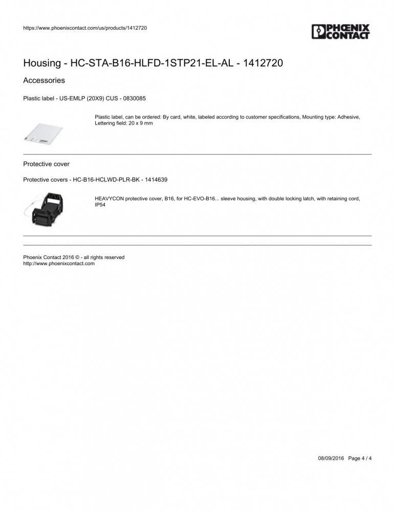Phoenix Contact 1412720 accessories and approvals