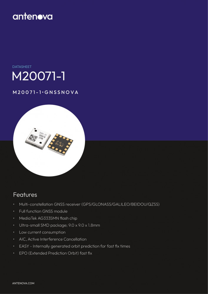 M20071 datasheet page 1