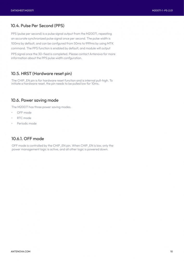 M20071 datasheet page 10