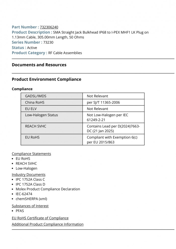 Product document image, page 1