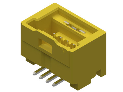Spot-On Wire-to-Board Header with Nail, 1.50mm Pitch, Single Row, Vertical, 3 Circuits, with Potting Capability, Matte Tin (Sn) Plating, Blue